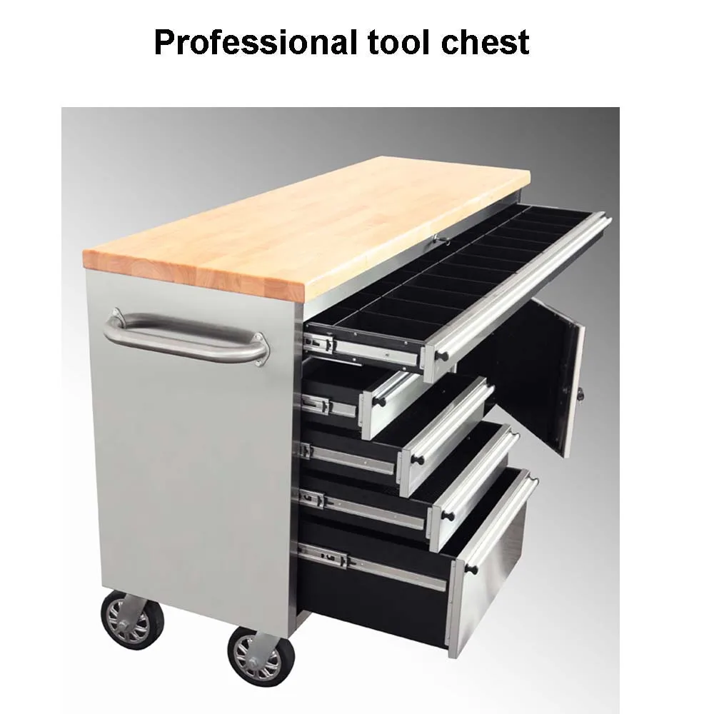 Professional Garage Stainless Steel Rolling Tool Box Chest With Drawer ...