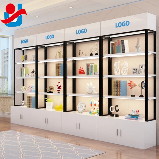 Beautiful And Multipurpose Iron Frame Display Rack With Storage Cabinet ...