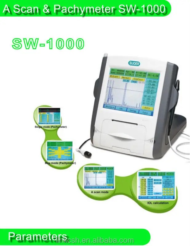 Ophthalmology Instruments-touch Screen Ultrasound Suoer A Scan Sw-1000 ...