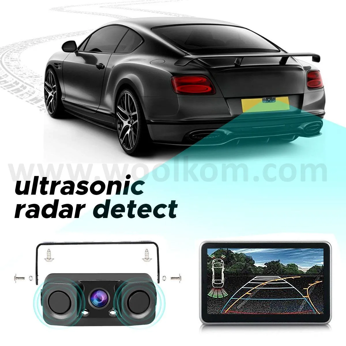 3 in 1 Vehicle Backup Camera - Enhanced Parking Safety