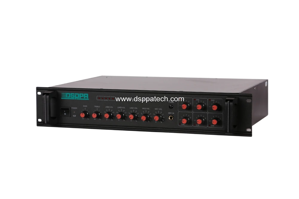 Dsppa Mp310p 120w 6 Channel Volume Control Power Mixer Amplifier Sale ...