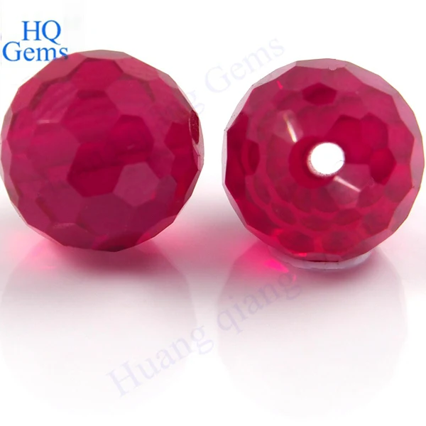 Synthetic Ruby Beads Gemstone Loose Ruby Ball - Buy Loose Ruby Ball ...