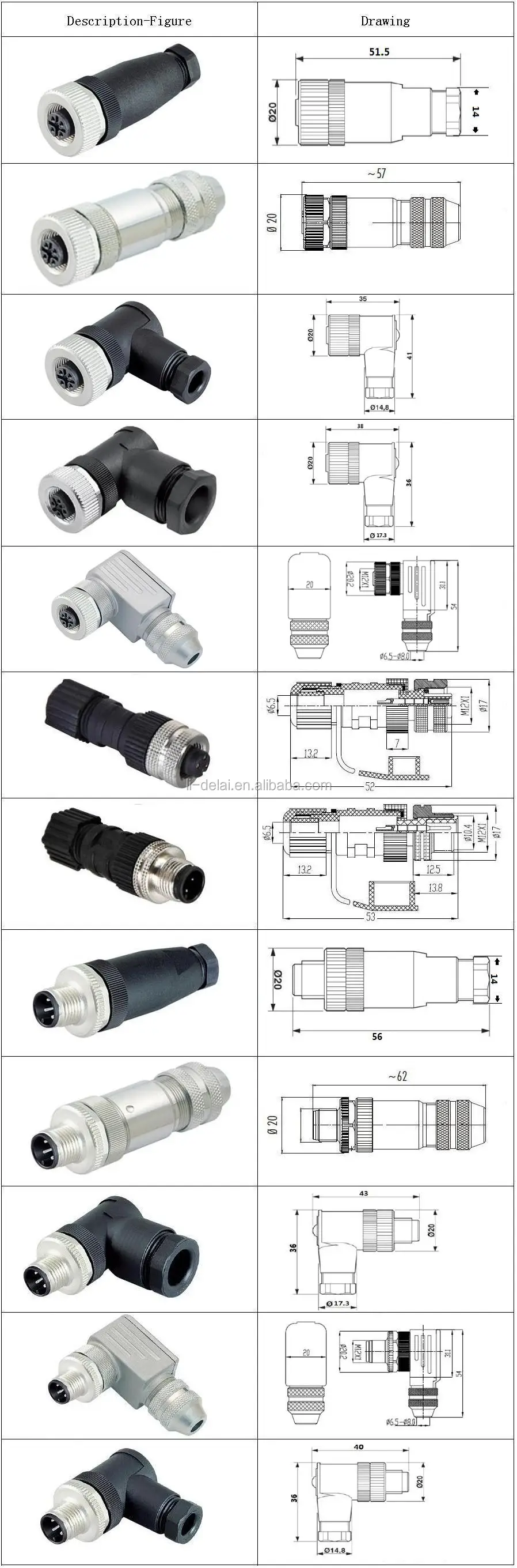 M12 Sensor Connector Cable m12 Connector Cable M12 Plug| Alibaba.com