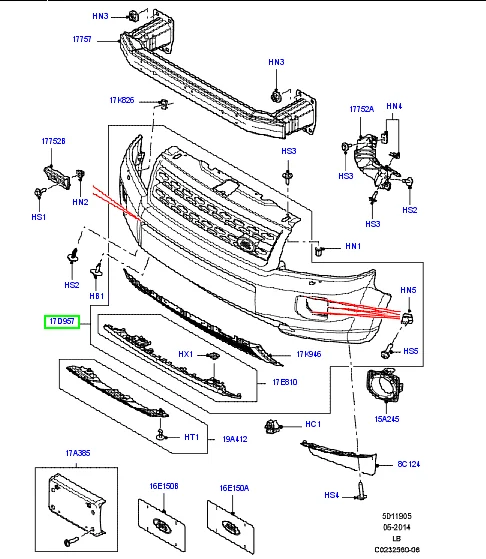 Land-rover Freelander2 Oem Fl Front Bumper Lr040834 Lr048036 Lr048032 ...
