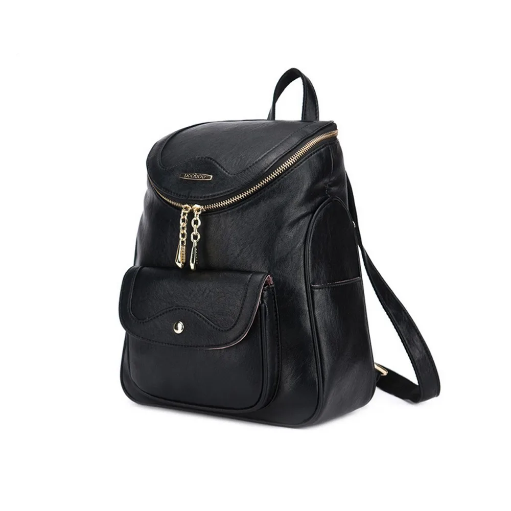 High Quality Pu Leather Backpack Laptop Style Bag Zipper Pocket - Buy ...