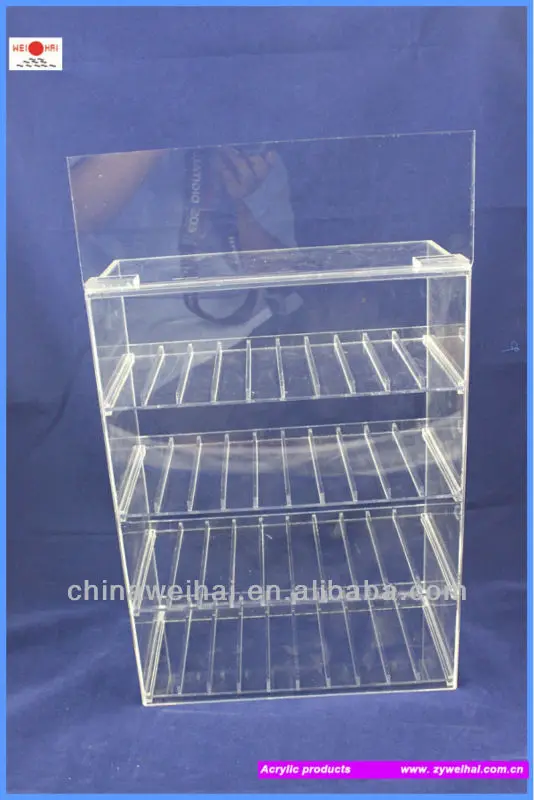 Folding Flat Packed Acrylic Display Lockable Cabinet Box Case Shop ...