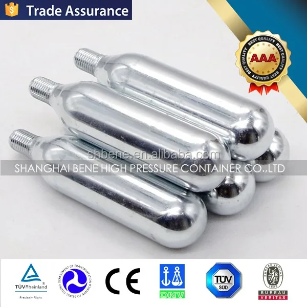 8g 12g 16g 25g 28g 33g 38g Co2 Cartridges With Food Grade Co2 Gas - Buy Mini Co2 Tank,12g Co2 ...