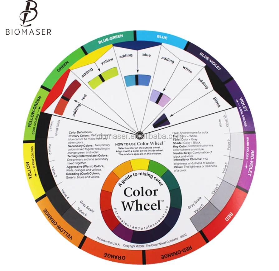 Professionele Papier Kleur Wiel Kaart Voor Permanente Make-Up Kleur ...