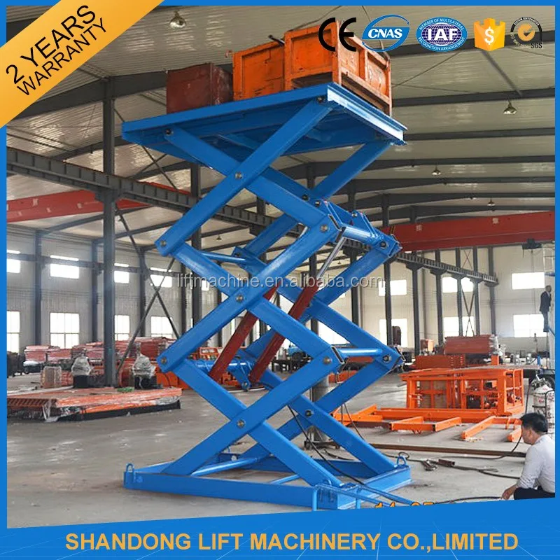 Warehouse Used Cargo Elevator Electric Fixed Scissor Lift Platform For ...