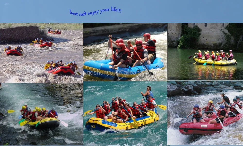 CE 1.8mm PVC 4.3m Inflatable Whitewater River Raft Boat for Sale