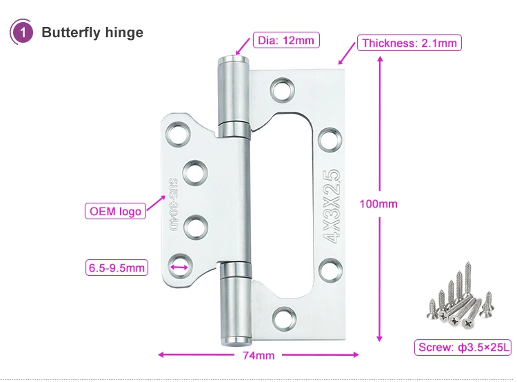 Songxing Supplies All Kind Of Stainless Steel Butterfly Hinge For Door ...