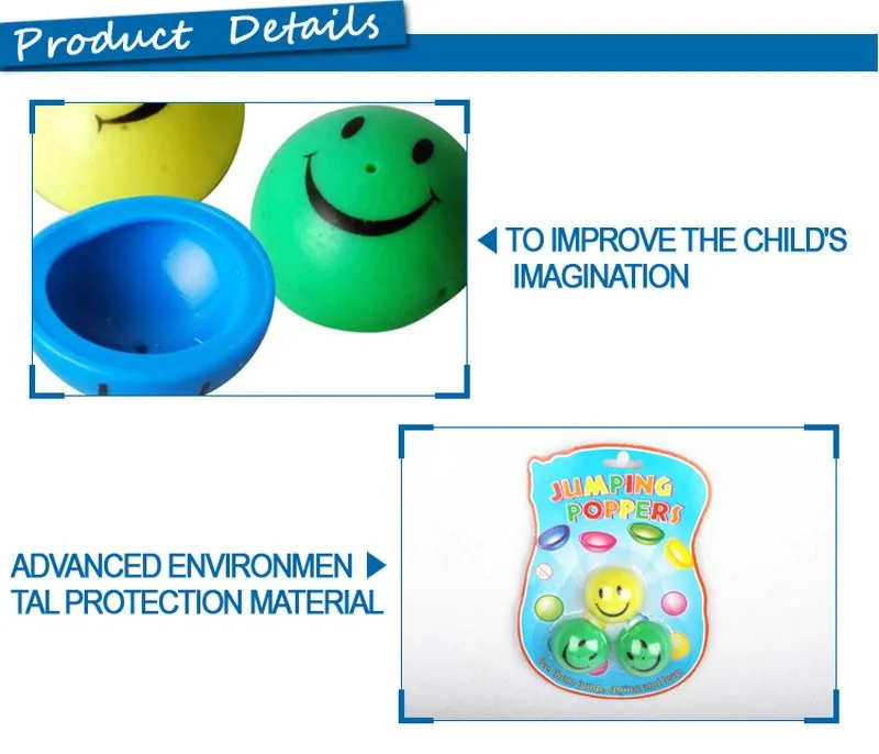 China Wholesale Promotional Happy Face Rubber Jump Popper Toy - Buy ...