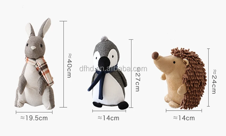 Cute Stuffed Animal Door Stop - Plush Toy with Sand