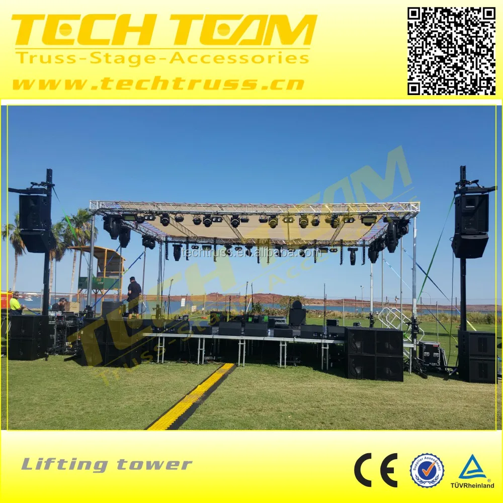 Hand Crank Portable Lighting Truss Lift - Adjustable Height