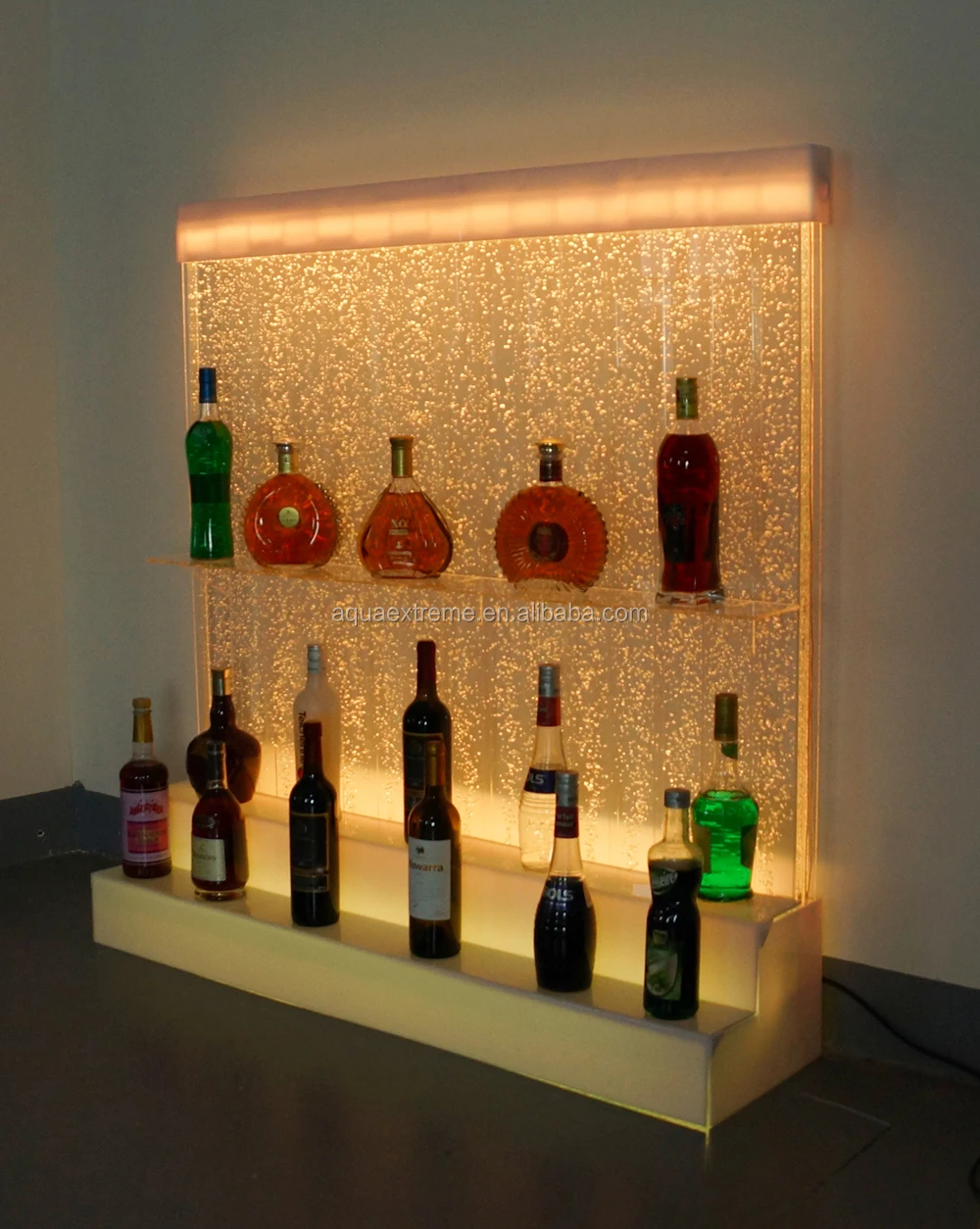 Liquor Display Rack,Wine Back Bar With Water Bubble And Led Lighting ...