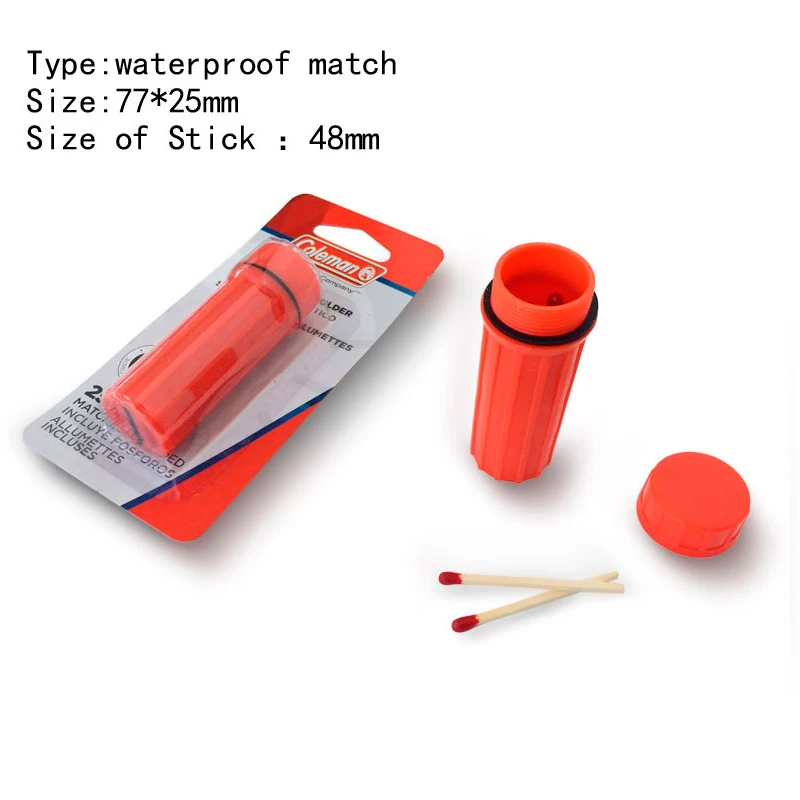 Camping Custom Waterproof Match Box Stromproof Survival Waterproof ...
