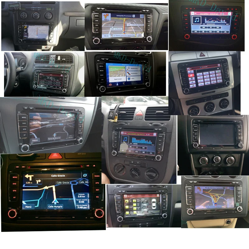 Mekede Car Multimedia Player 2 Din Car Dvd For Vw/volkswagen/golf/polo ...