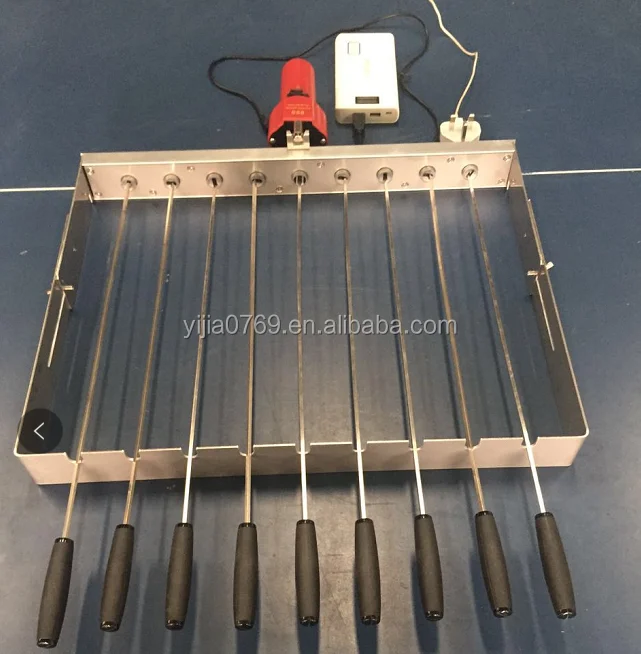 Portable Battery Operated Automatic Bbq Grill Rotisserie With 11 ...