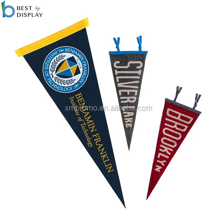 Custom Triangle Hanging Felt Wall Pennants - Buy Custom Felt Triangle ...