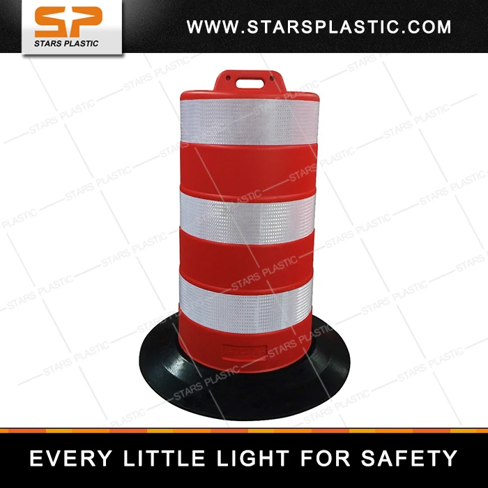 Traffic Drum Road Safety Reflective Crash Barrels/drum With Light - Buy ...