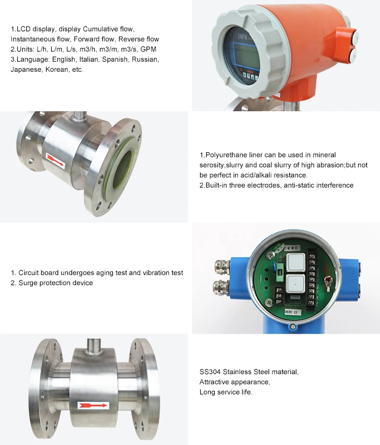 High-frequency Serous Type Grout Cement Electromagnetic Flow Meter ...