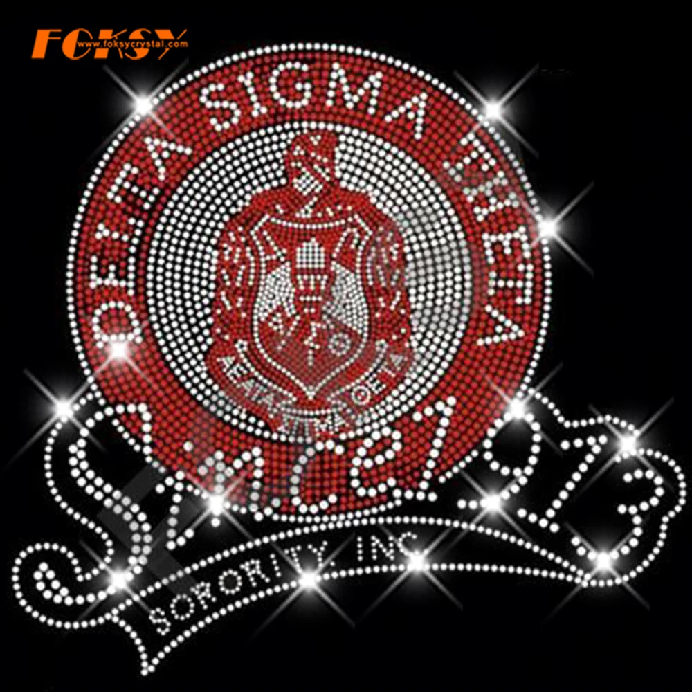 Custom Delta Sigma Theta Theme Hotfix Rhinestone Heat Transfer For ...