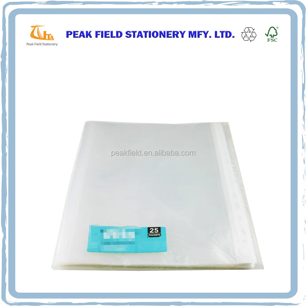 High Quality Clear Plastic Folder A5 11 Holes Clear Sheet Protector ...