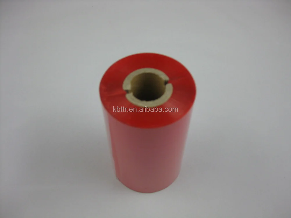Red Color Resin Material Ttr Printer Ink Ribbon For Pvc Pet Printing ...