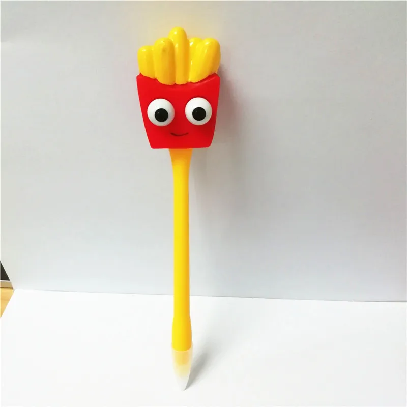 Custom 3d Eyes Popper French Fries Fast Food Pvc Ballpoint Pens - Buy ...