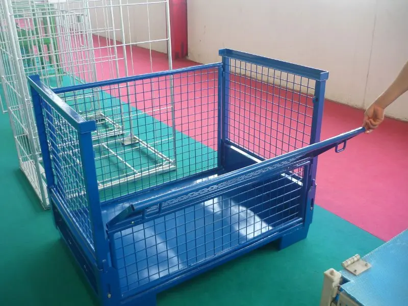 Wire Mesh Crate With Cover(stillage Container) - Buy Stackable Crates ...