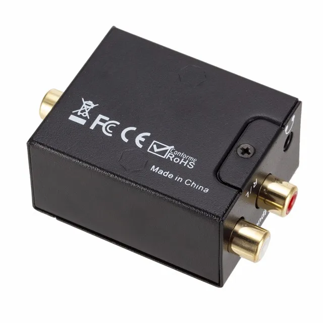 3.5MM Digital Optical Coaxial Toslink to Analog RCA L/R Audio Converter ...