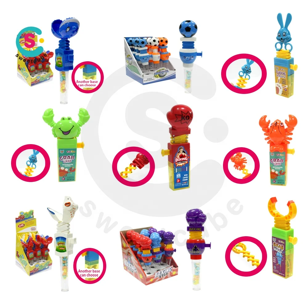 Sweetcube Custom Spring Plastic Toy With Candy - Buy Kids Candy Toy ...