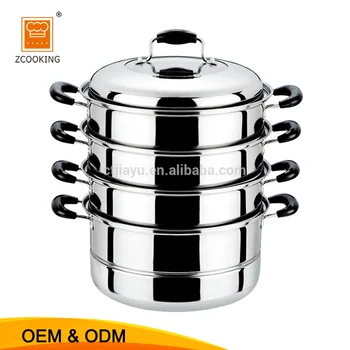 5 Layer Thick Bottom Pots Big Steamer And Non-stick Cookware Set - Buy ...