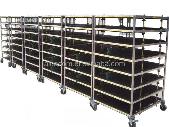 Smt Adjustable Stainless Steel Antistatic Pcb Storage Trolley Esd Cart ...