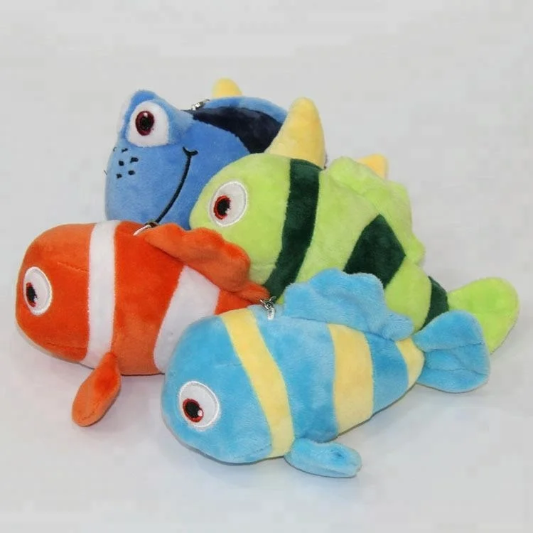 Plush Stuffed Clown Fish Nemo Toy Clown Fish Keychain Hanging Children ...