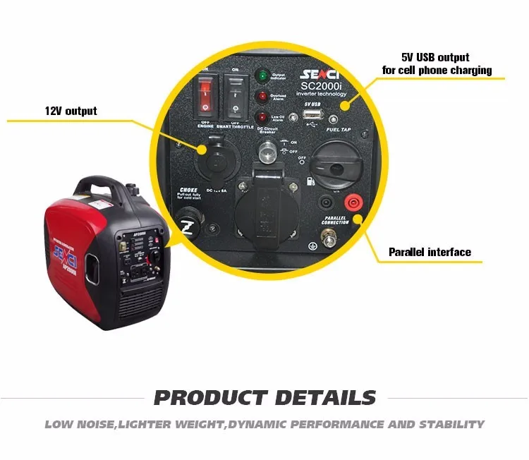 Senci 10kW Dual Fuel Inverter Generator - Portable Electronic Control ...