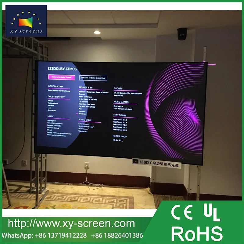 Xyscreen 100'' 16:9 Format Curved Frame Black Diamond Screen - Buy ...