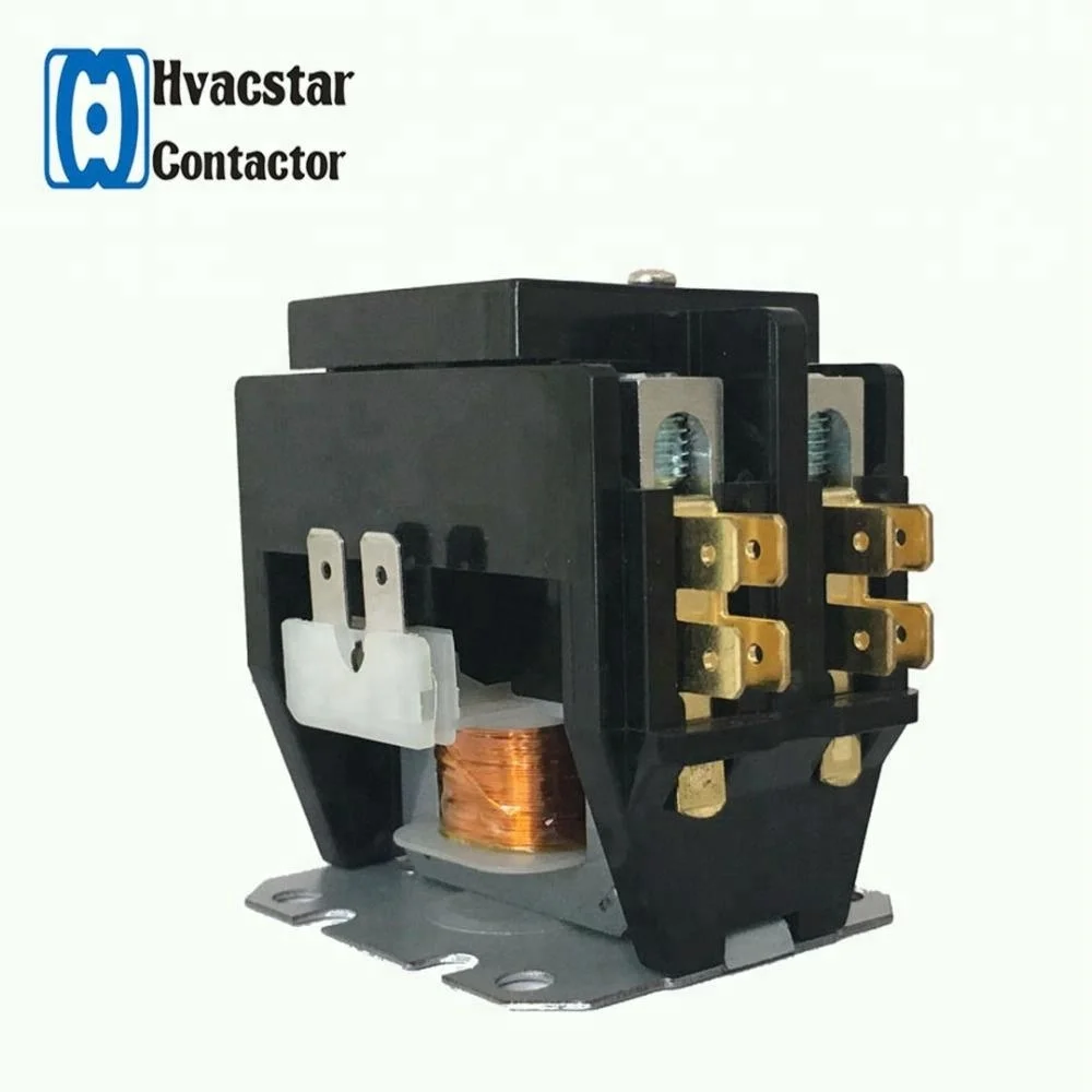 Contactor Air Conditioning Refrigeration Components 2 Poles 40a 24vac ...