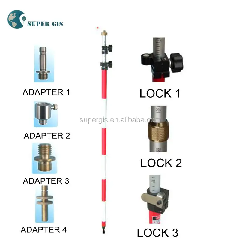 Rugged Prism Pole for 3.6m TOTAL STATION PRISM POLE - SUPERGIS