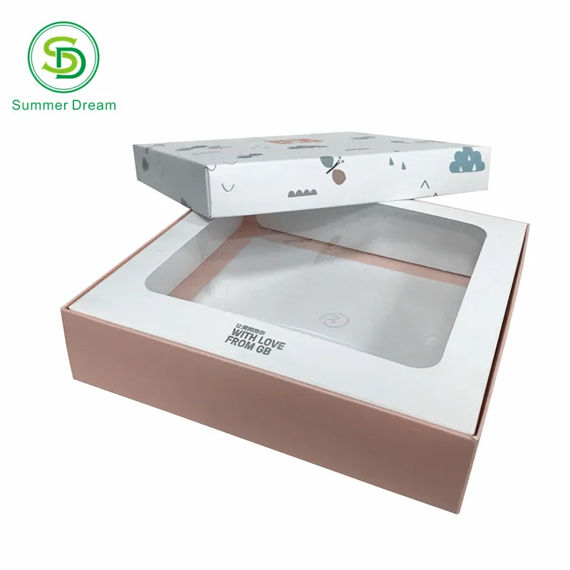 Custom See Through Cloth Paper Slipper Packaging Box - Buy Slipper ...