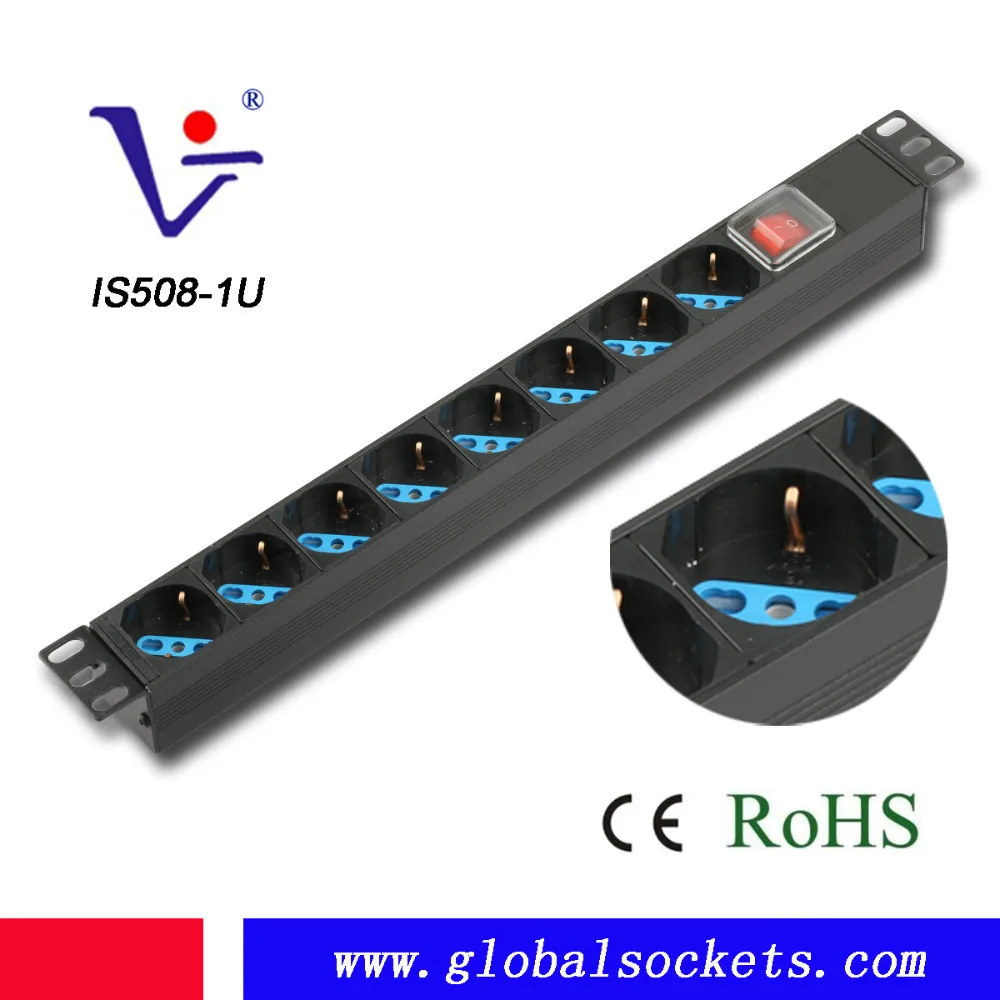 19' 1u 8ways German Type Pdu With Switch - Buy Pdu,German Type Pdu,Sni ...