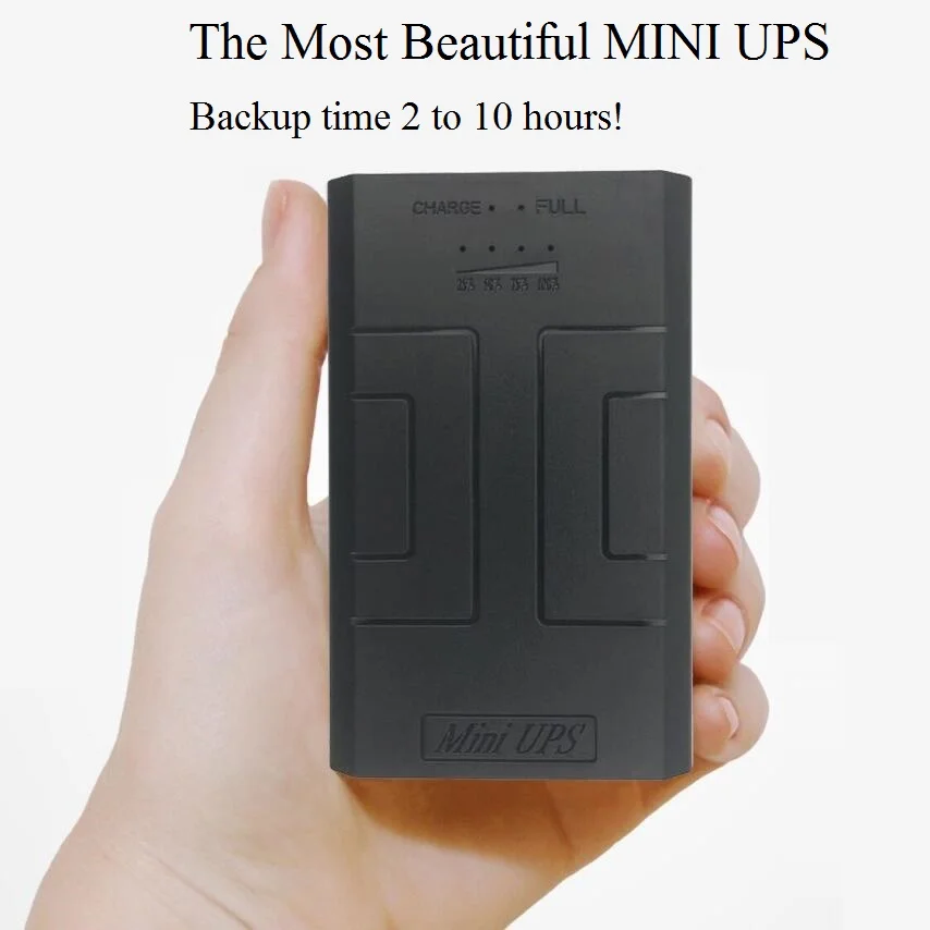 New UPS Portable DC 5V 12V 19V 24V 2A Mini UPS with Battery for Wifi Router