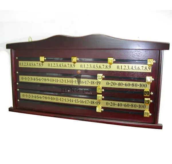 High Quality Solid Wood Brass Path Billiards Pool Table Score Board ...