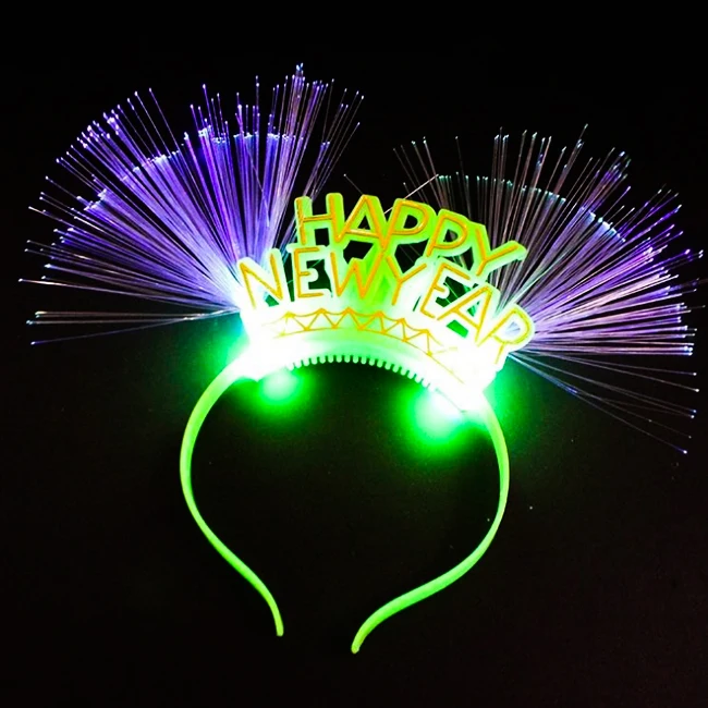 Happy New Year Glowing LED Head Hoop for Kids - Fun & Style
