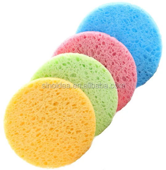 Two Side Compressed Expanding Sponge Professional Microfiber Natural ...