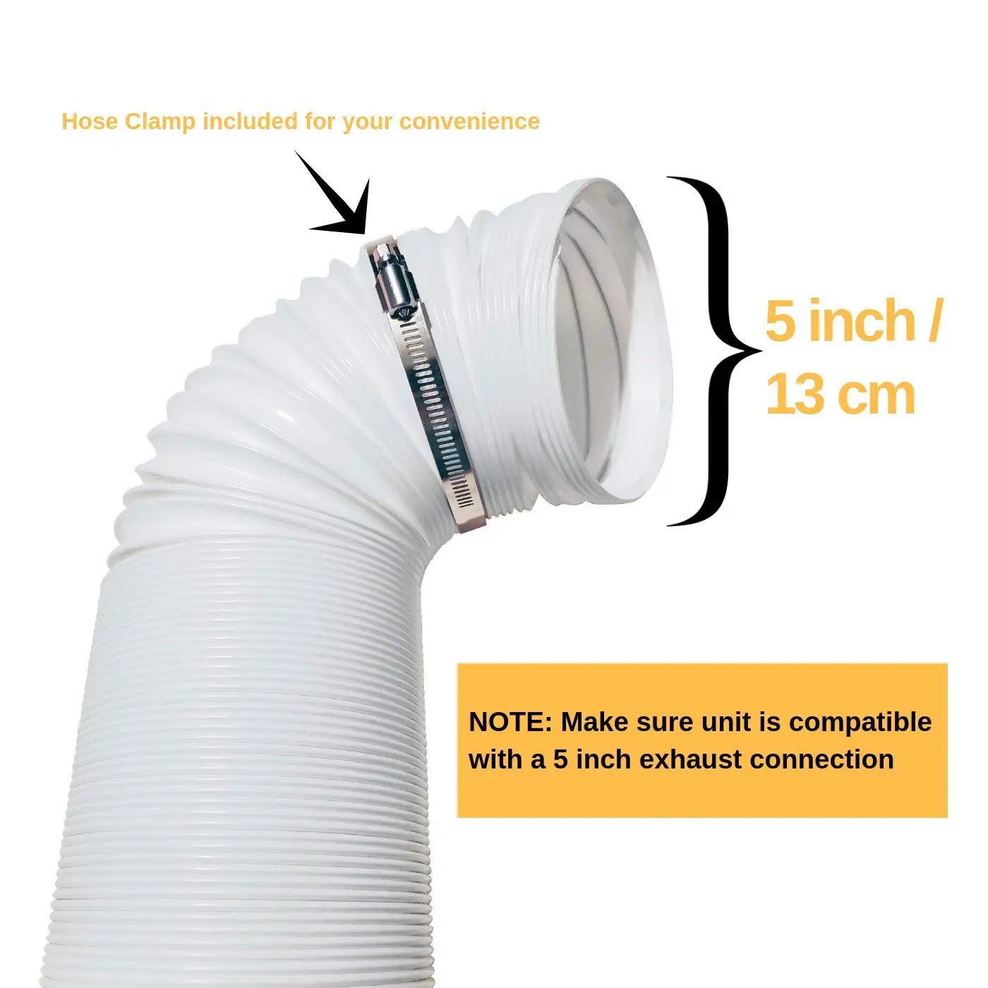 5 Inch Polypropylene Plastic Pvc Duct Portable Mobile Air Conditioning ...