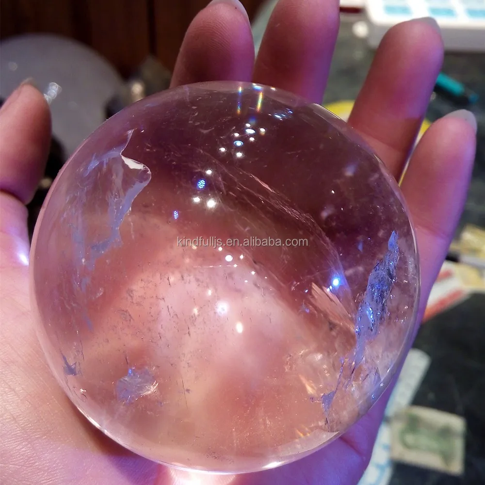 Natural Ice Ball Natural Rainbow Crystal Balls,Rainbow Iceland Spar ...