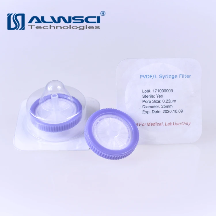 Wholesale Laboratory Pvdf 0.22 Micron Chemical Sterile Syringe Filter ...