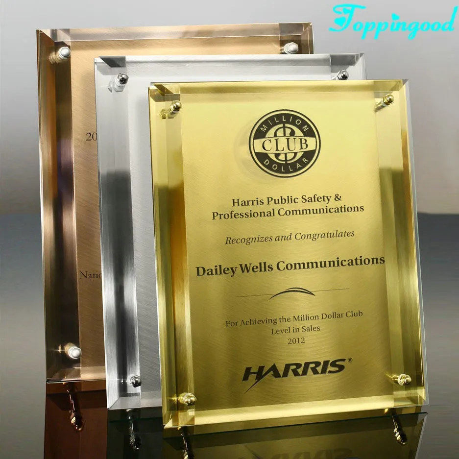 Wholesale Gold/Silver Glass Mirror Plaque Awards Trophy| Alibaba.com