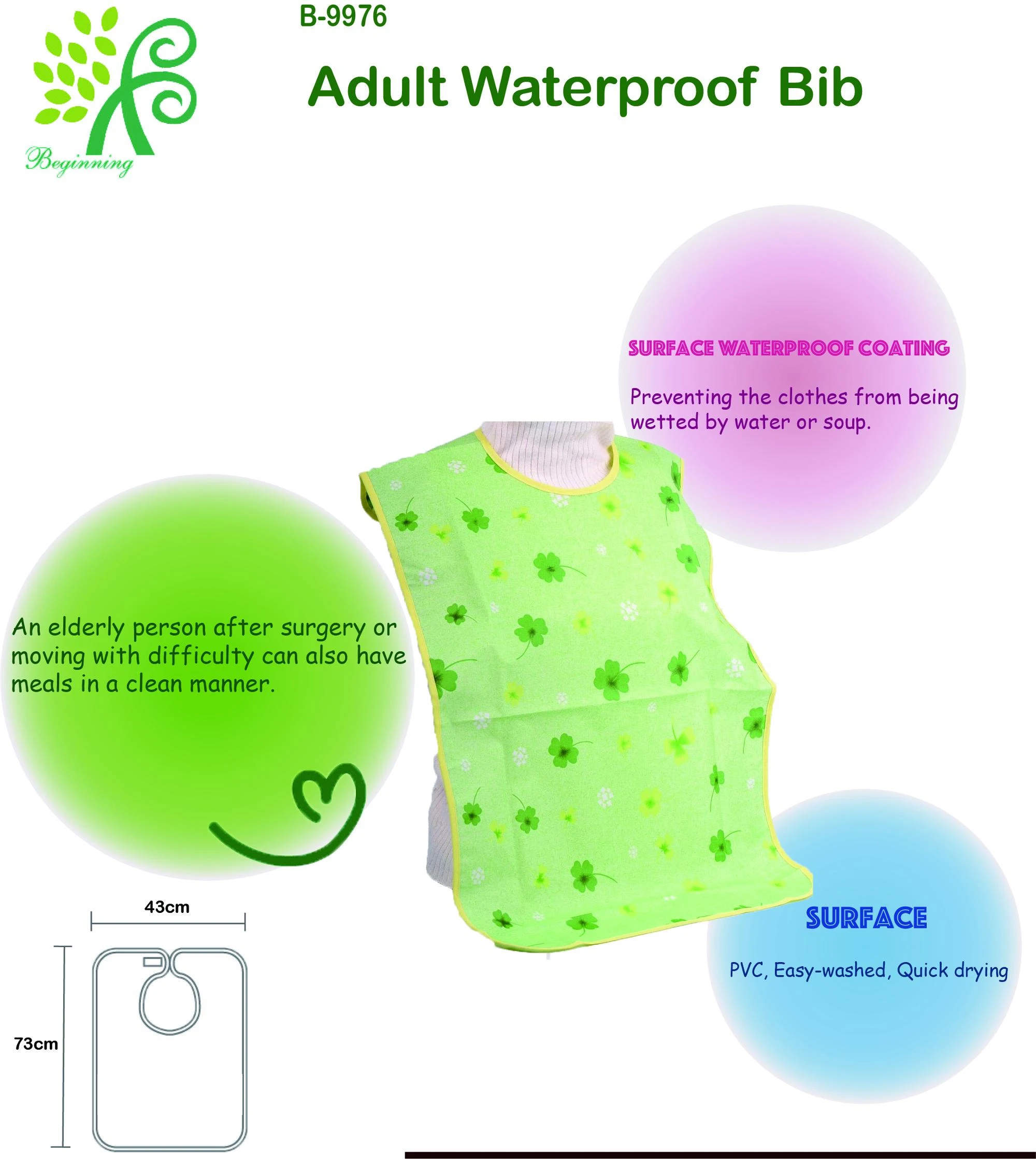 Reusable Waterproof Adult Plastic Bib Apron| Alibaba.com